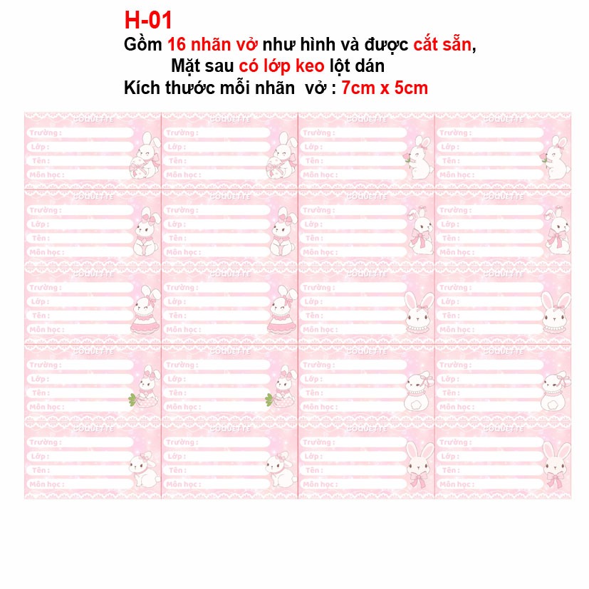 Coquette notebook labels - Coquette stickers (set of 16 pictures with ...