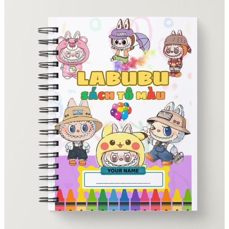 Labubu, Baby Three Coloring Book – 20 A5 Pages, Soft, Thick Paper ...