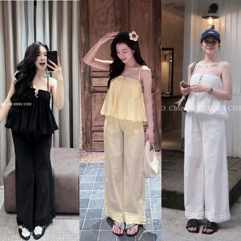 [S2.4036] Puffed Pleated 2-String Top Set Mixed with Ruffled Straight ...