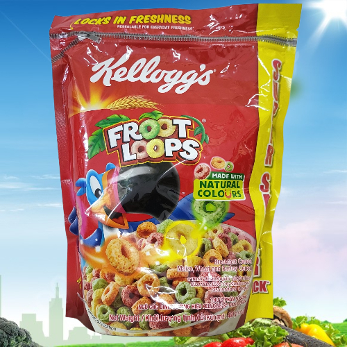 KELLOGG'S ++ FROOT LOOPS Bag 400g ++ Breakfast Cereal (HALAL) | Shopee ...