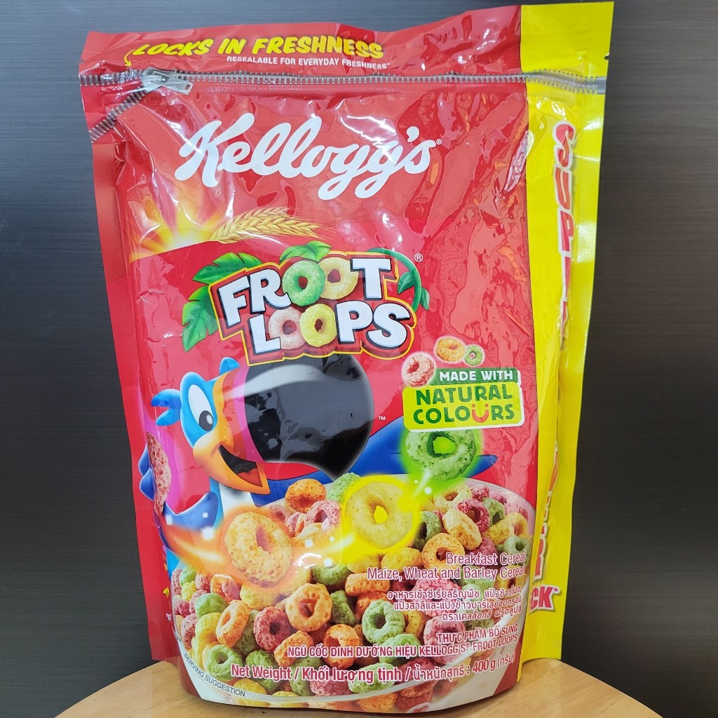 KELLOGG'S - 400g bag - Froot Loops Breakfast Cereal (HALAL) | Shopee ...