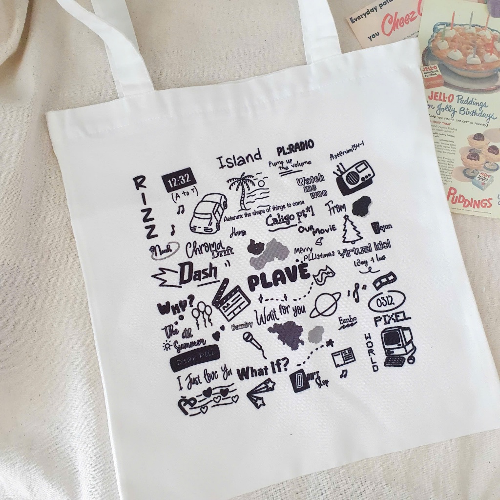 Plave canvas tote bag - Penguin House product | Shopee Philippines