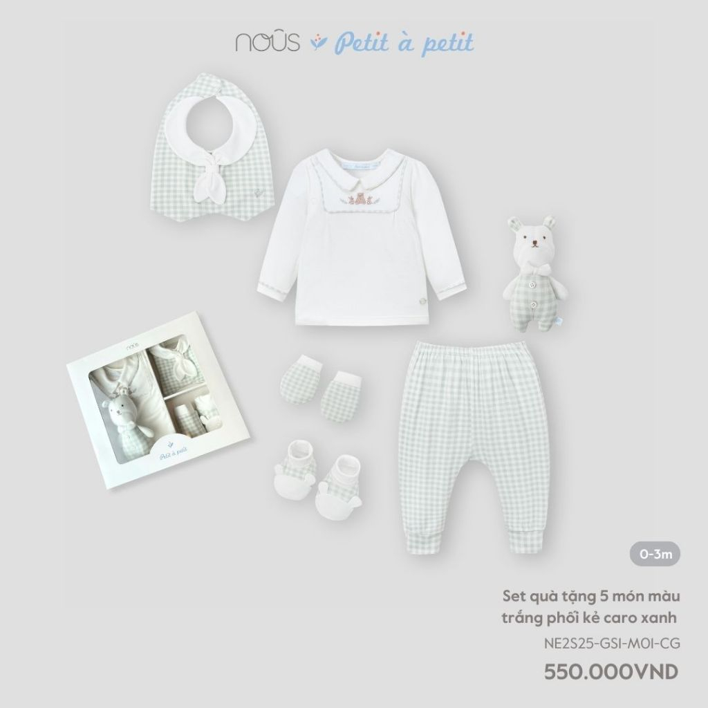 Nous Baby Gift Set of 5 Pieces for boys and girls, full-month gifts for ...