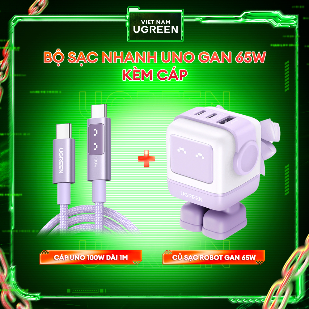 Ugreen Robot 30W/65W fast charger with USB-C cable 60W/100W for iP15 ...