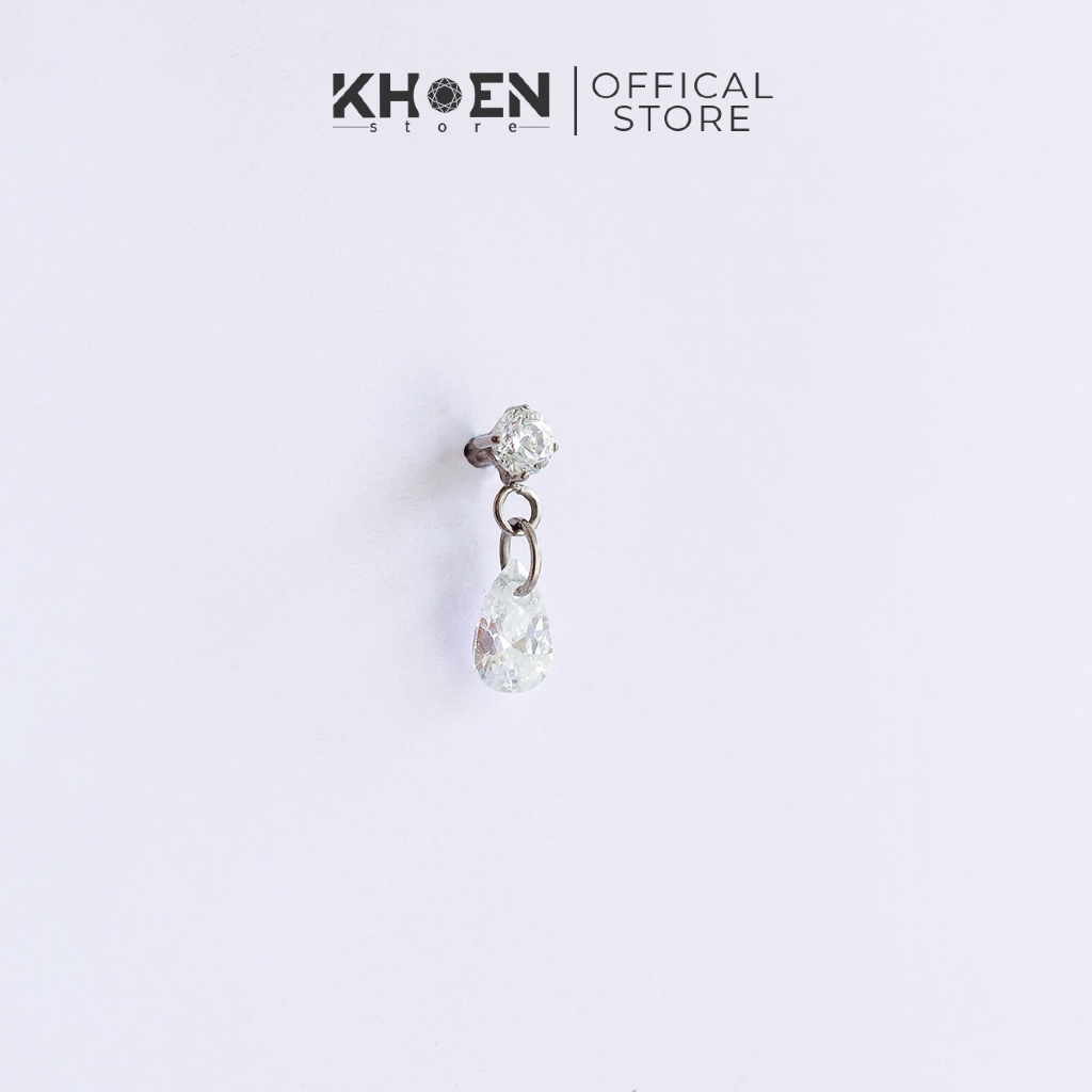 (1 Piece) Floor Water Drop Piercing - Titanium F136 - Eyelets Store ...