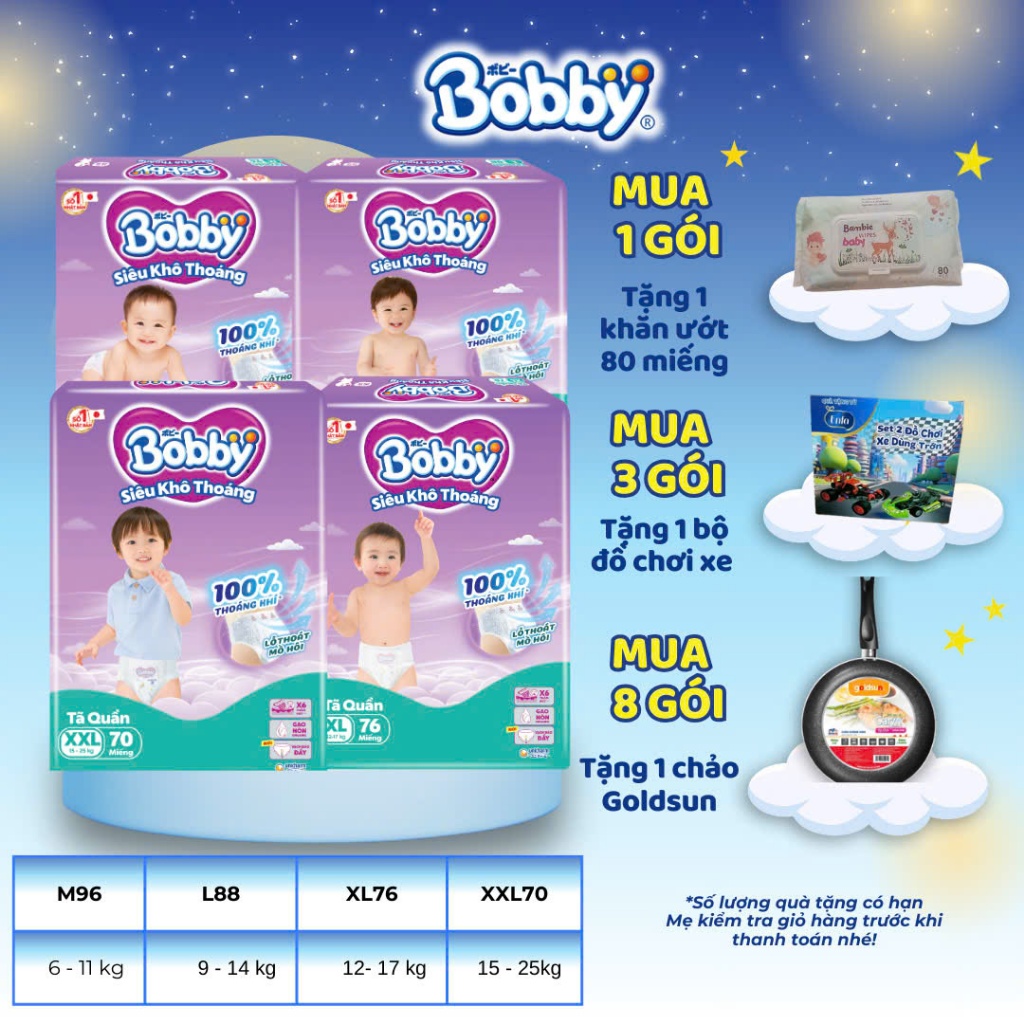 Bobby Diapers/Diapers M96/L88/XL76/XXL70 Date Always New (Genuine ...