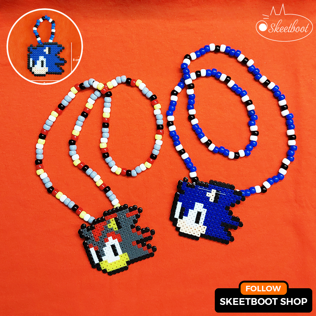Kandi Sonic bracelet - Sonic the hedgehog Shadow bracelet necklace ...