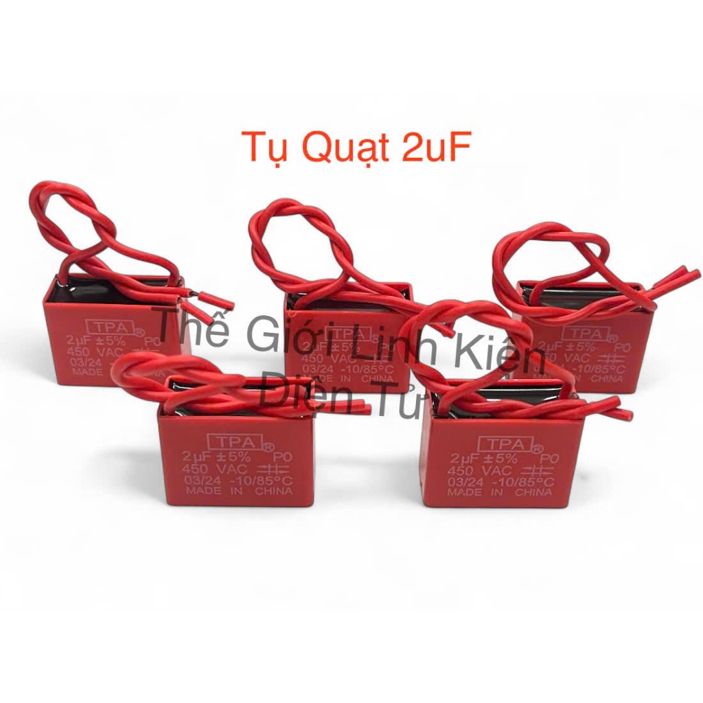 Combo of 5 2M/450V wire fan capacitors (Red) | Shopee Philippines