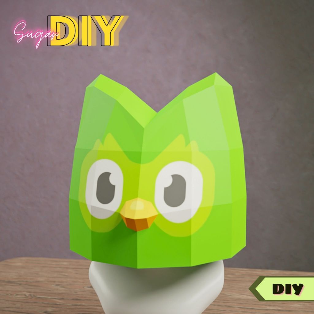 Duolingo mask - Colored DIY mask paper model | Shopee Philippines