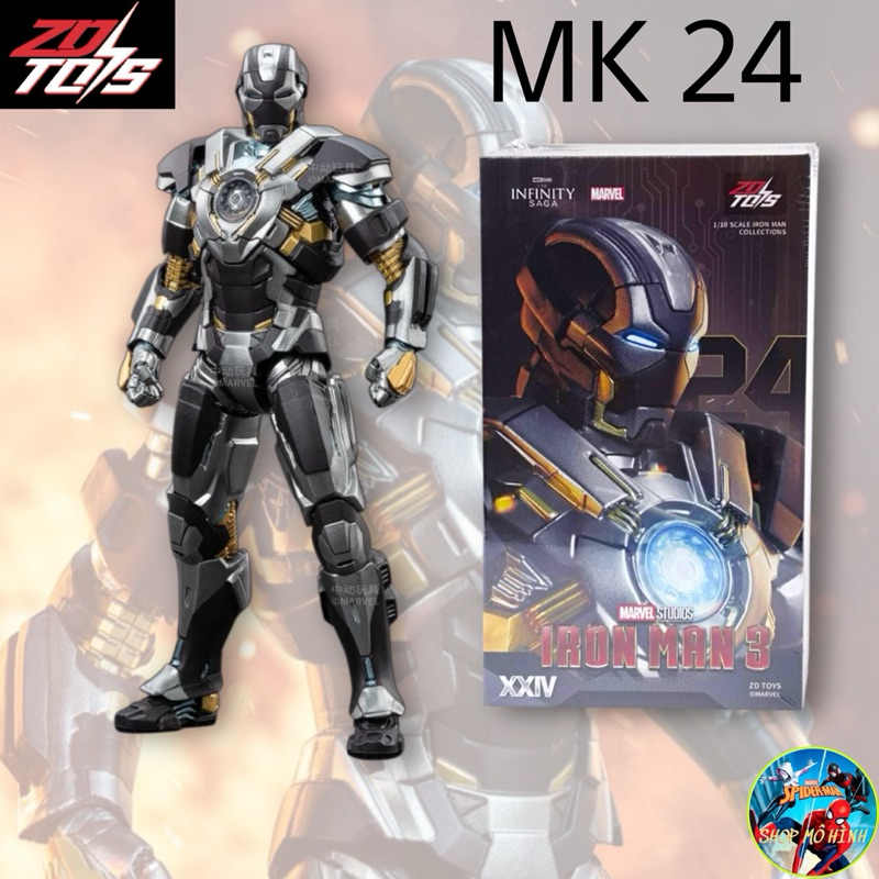 Genuine Model ZD Toys Iron Man Mark 24 MK24 MK 24 Iron Man 1:10 scale ...