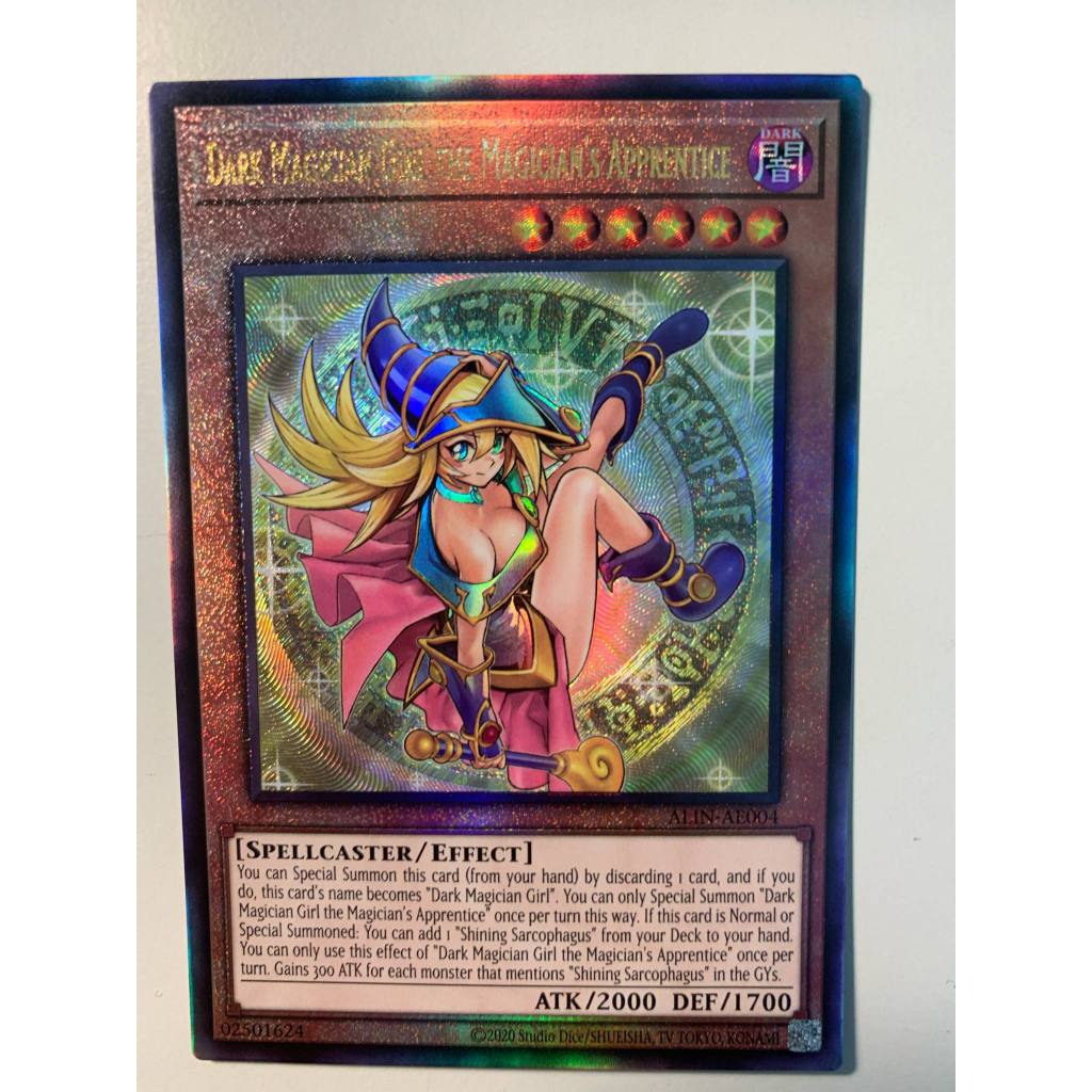 Genuine yugioh card ALIN-AE004 Dark Magician Girl the Magician's Apprentice (UL) | Shopee ...