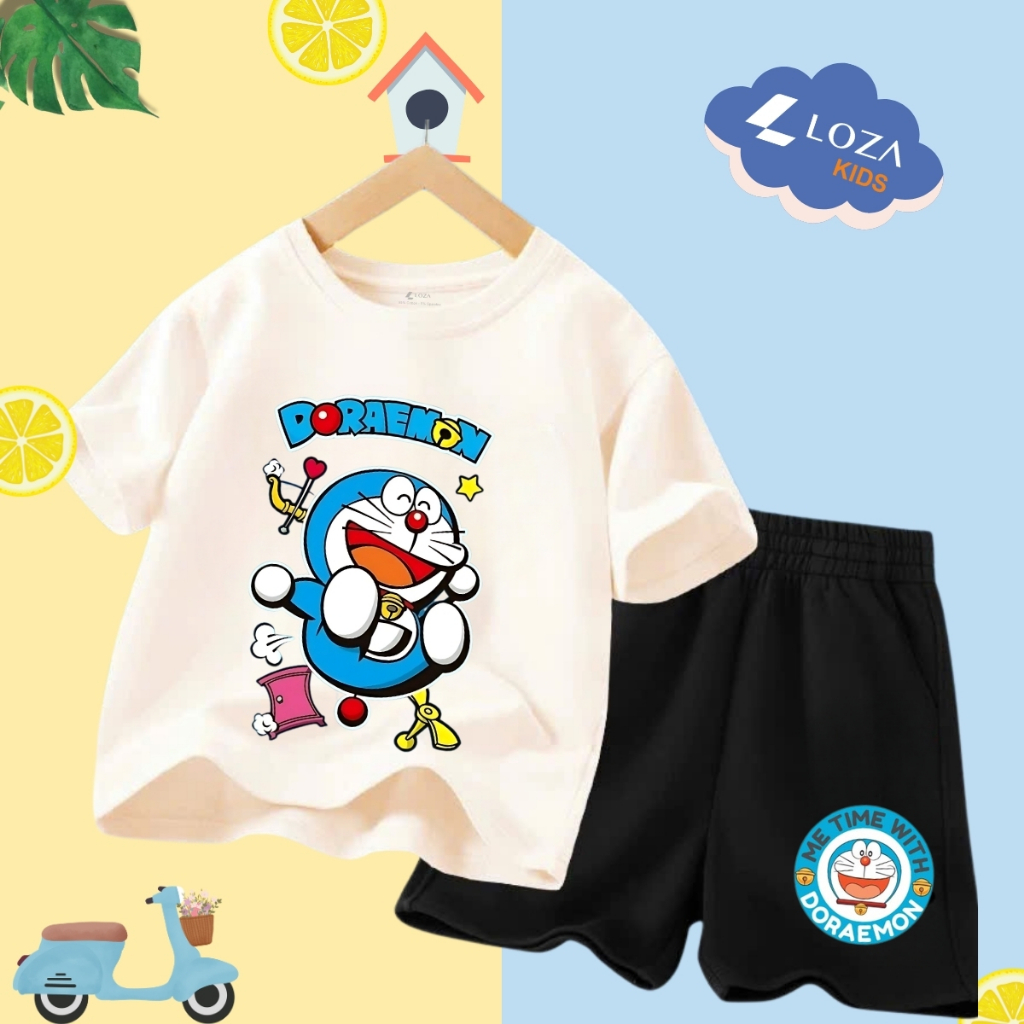 Doraemon boys' clothes - cotton baby clothes - Loza Kids SB362 | Shopee ...