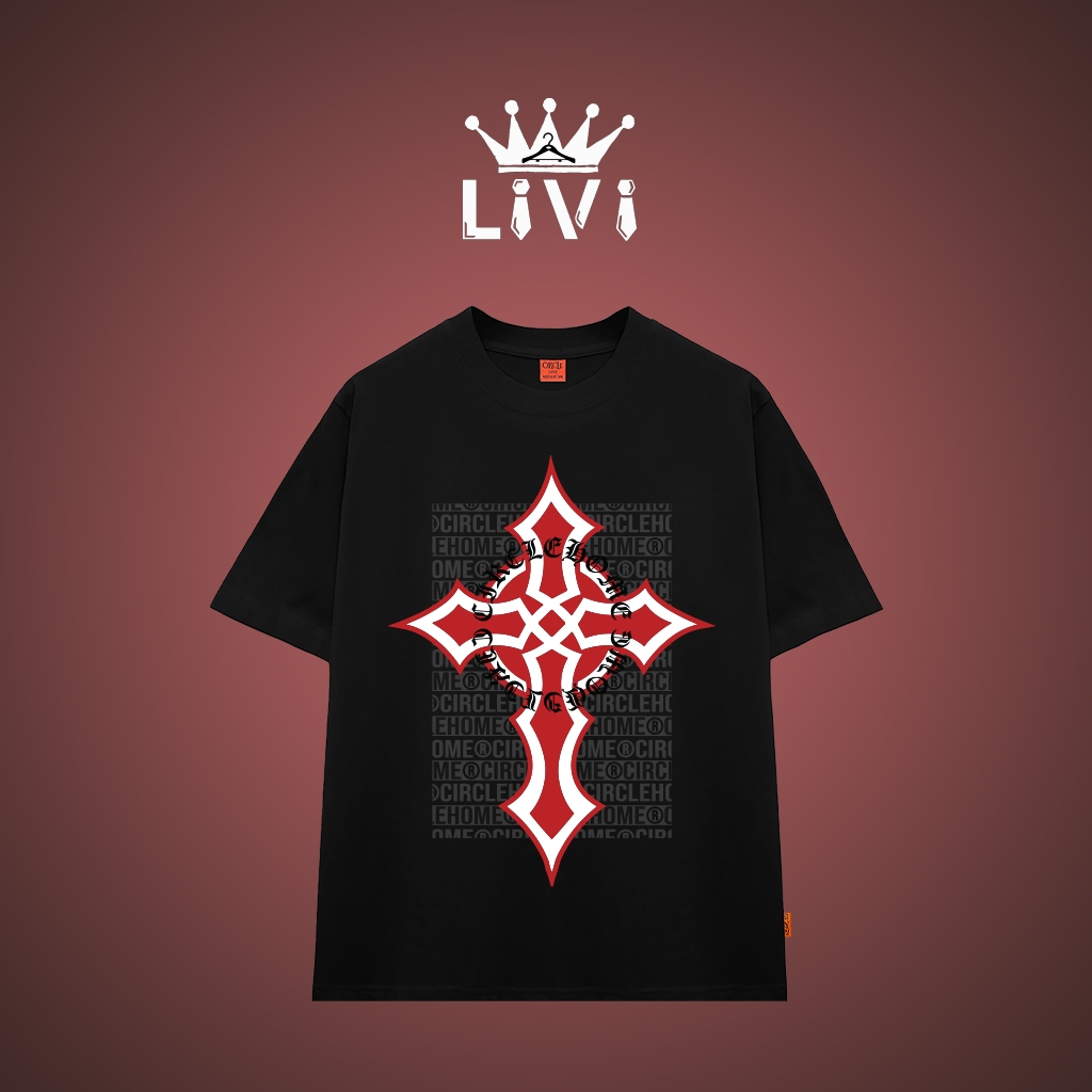 Circle Home Red Cross Premium Cotton Loose T-Shirt - LiVi Tee | Shopee Philippines