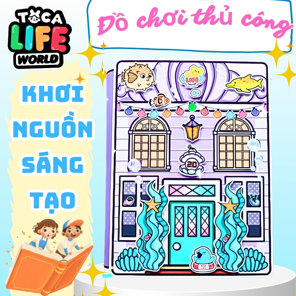 Toca Boca paper doll house, mermaid aquarium & kuromi. | Shopee Philippines