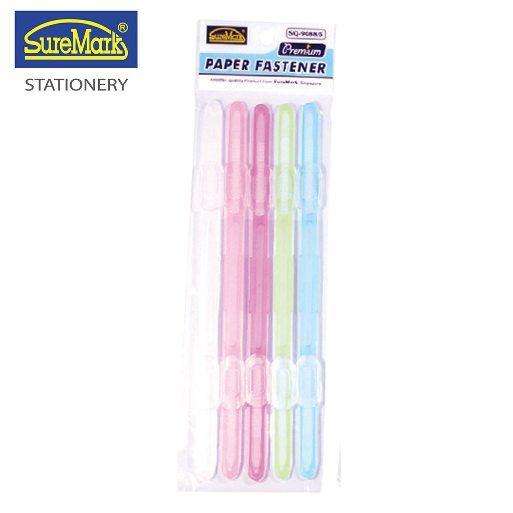 SureMark SQ-9088 Plastic Acco Paper Clip (5 Pieces) | Shopee Philippines
