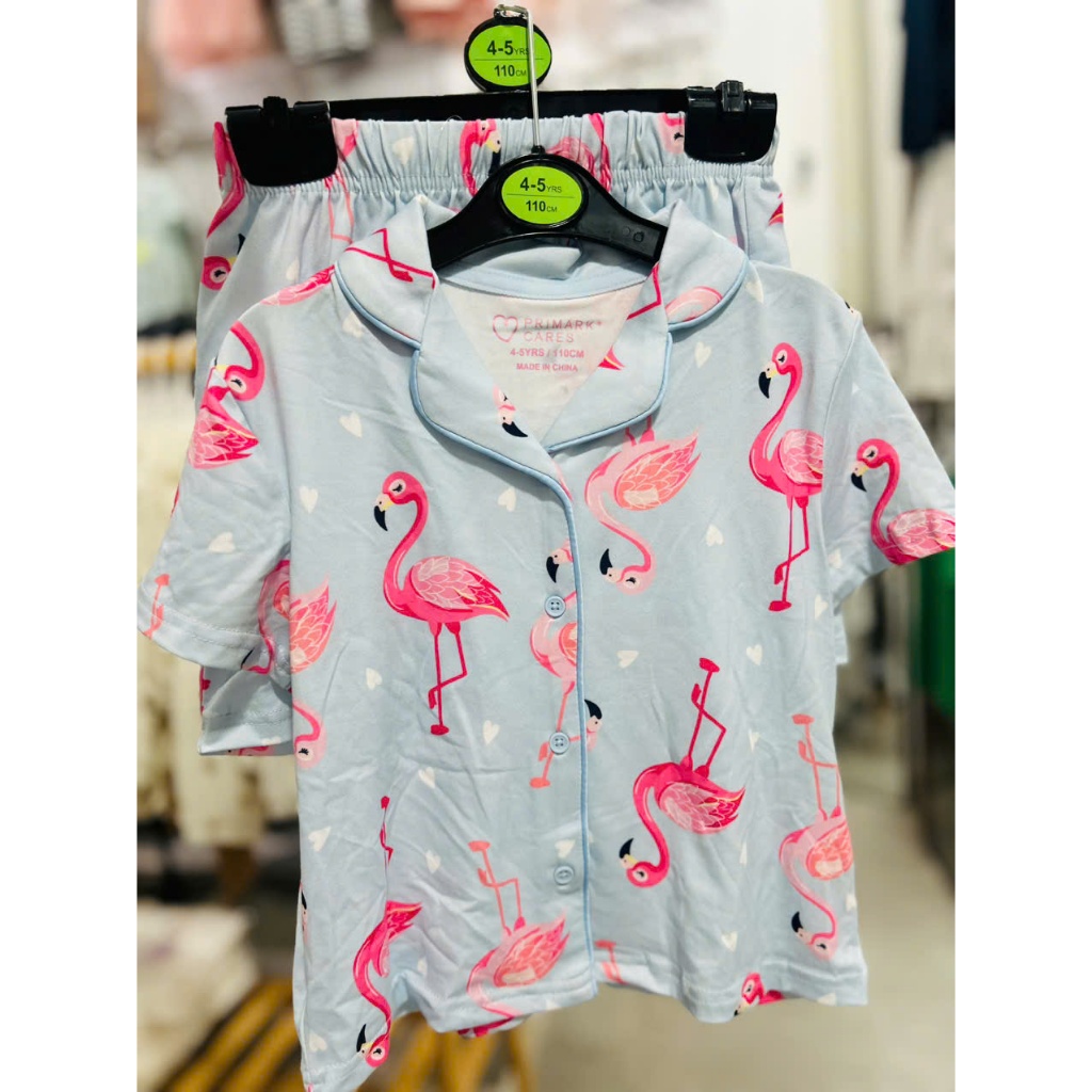 Primark girls' flamingo pajama set | Shopee Philippines