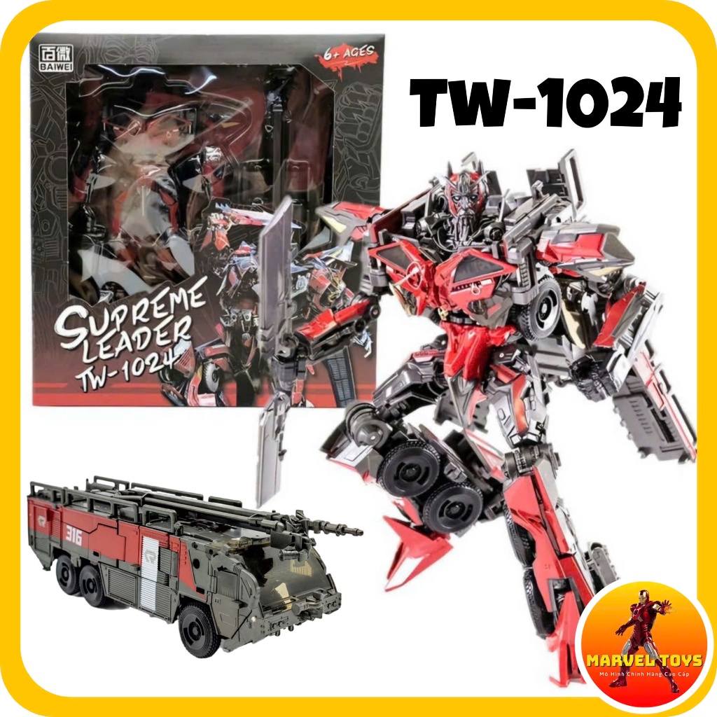 BAIWEI TW1024 Sentinel Prime Model 18cm SS61 Transformer Fire Truck ...