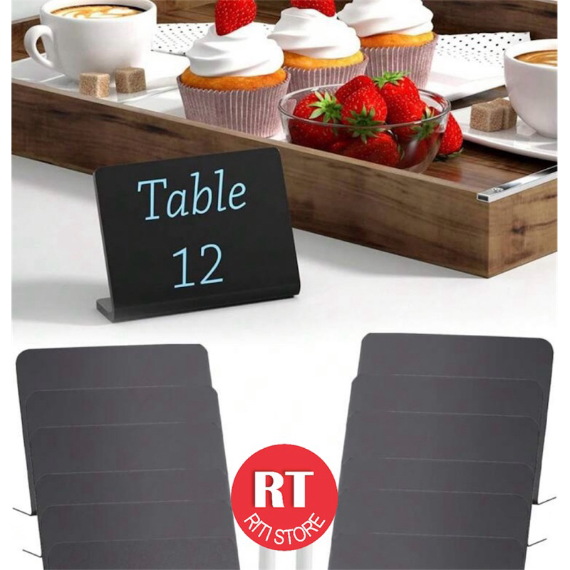 Set of 5 Desk Note Boards RT571 Black Mica – Table Decoration for Party ...