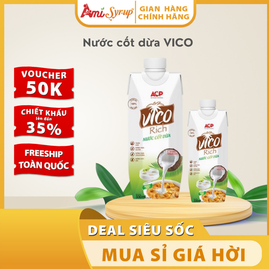 VICO RICH ACP coconut milk is RICH in natural coconut flavor, delicious ...