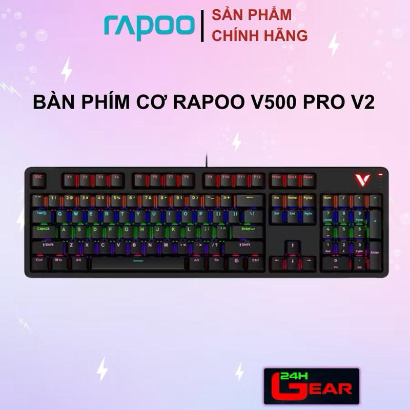 Rapoo V500 Pro V2 Mechanical Gaming Keyboard (USB/Multi LED) (2nd) | Shopee Philippines