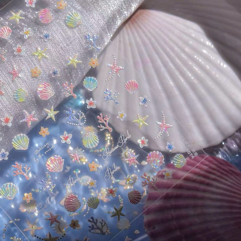 5D EMERGED STICKER SUMMER SEA STAR SCALE SHELL ( 5074 ) | Shopee ...