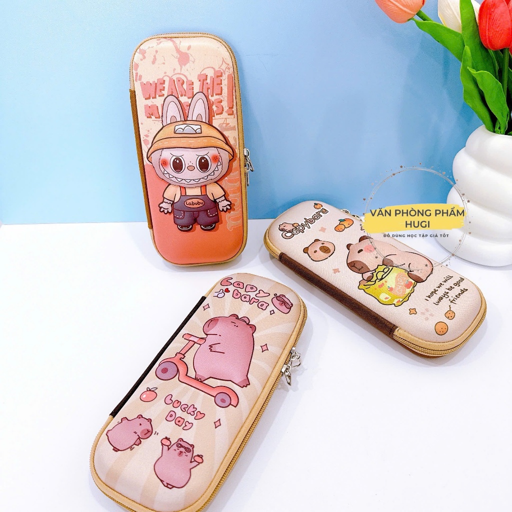 Cute Labubu and Capybara Hottrend 3D Pen Case for students | Shopee ...