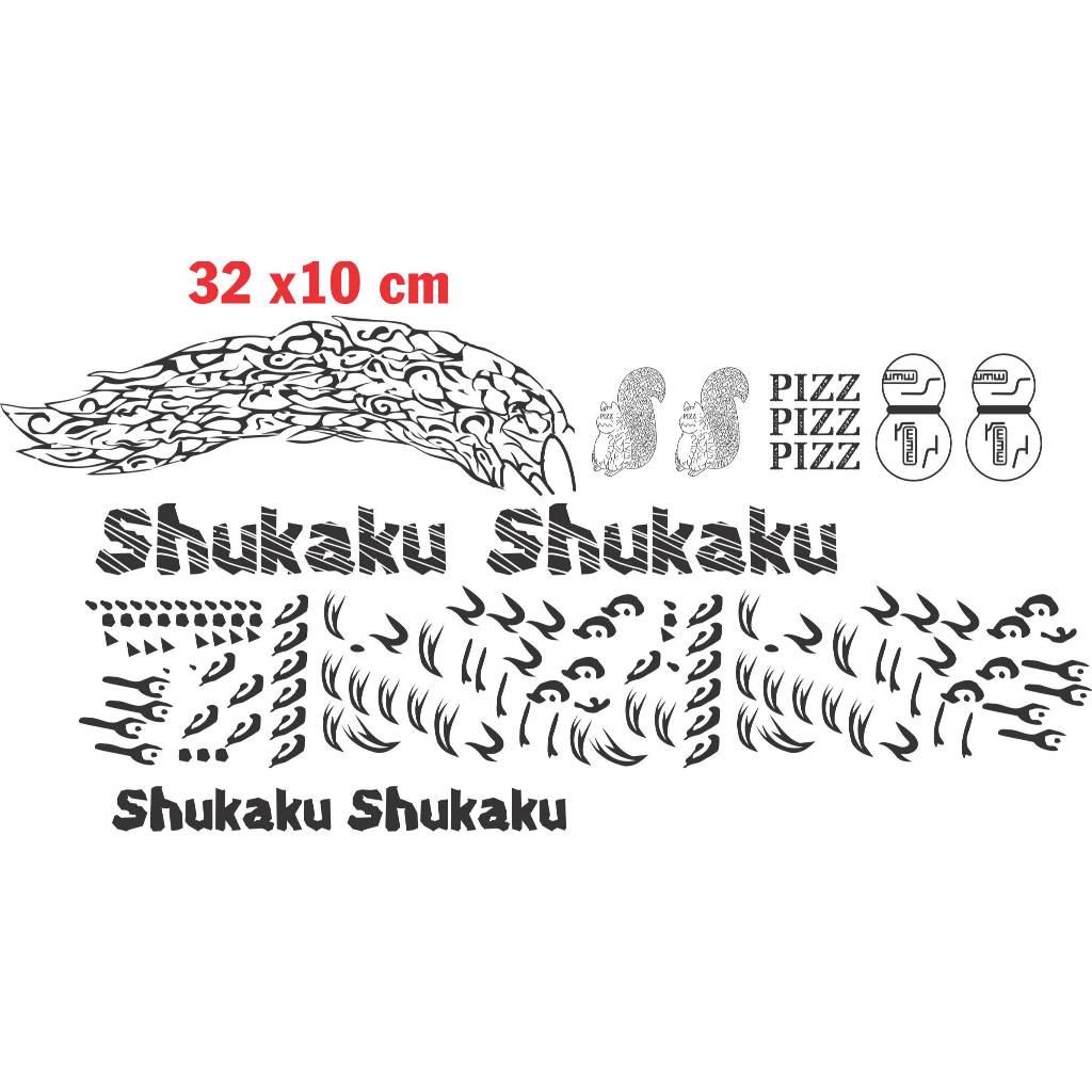PIZZ Shukaku sticker for Fixed Gear bike frame | Shopee Philippines