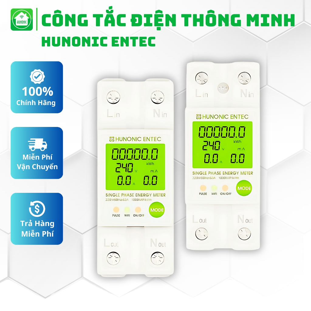 Hunonic ENTEC Smart Electric Meter - Electricity Meter, Remote Control ...