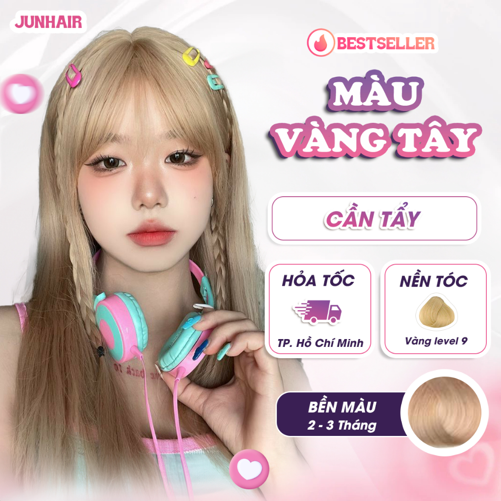 Yellow hair dye, Western V.n.g hair dye, JunHair bleach-free, comes ...