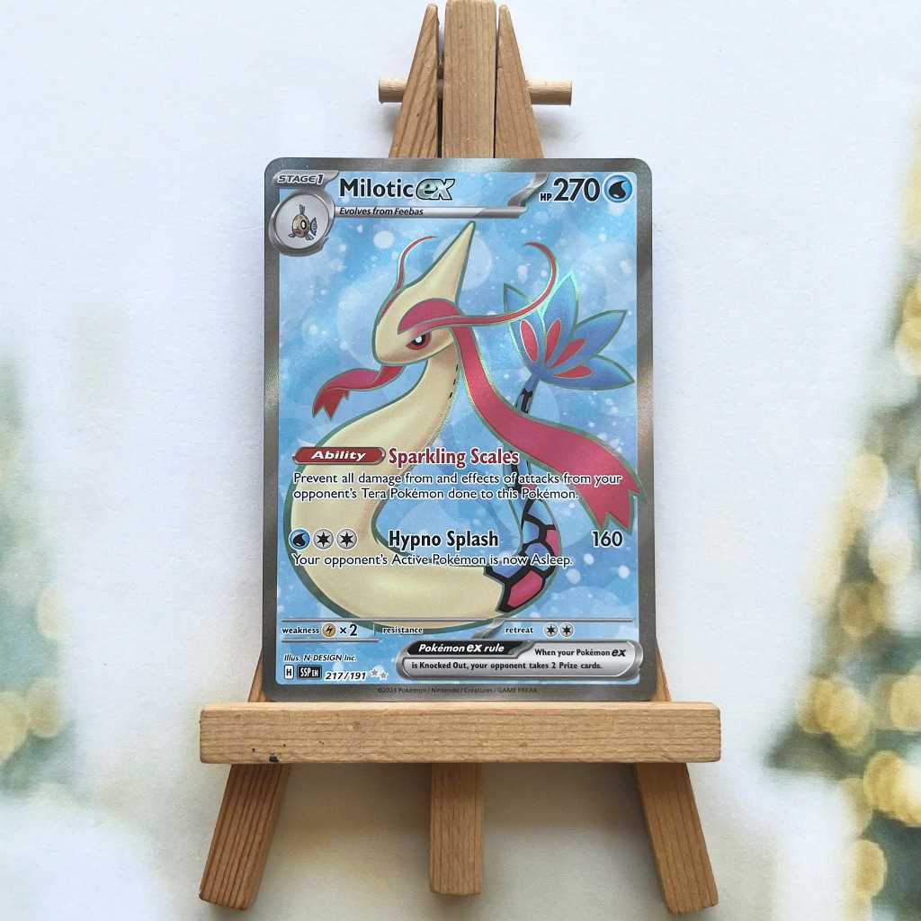 Pokemon Milotic ex 217/191 picture card - Surging Sparks Full Art Secret Rare English odd card ...