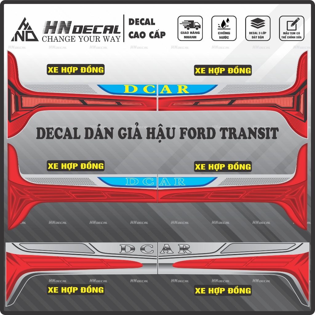 FORD TRANSIT FAKE REAR STICKER DECAL - FORD TRANSIT FAKE REAR STICKER ...