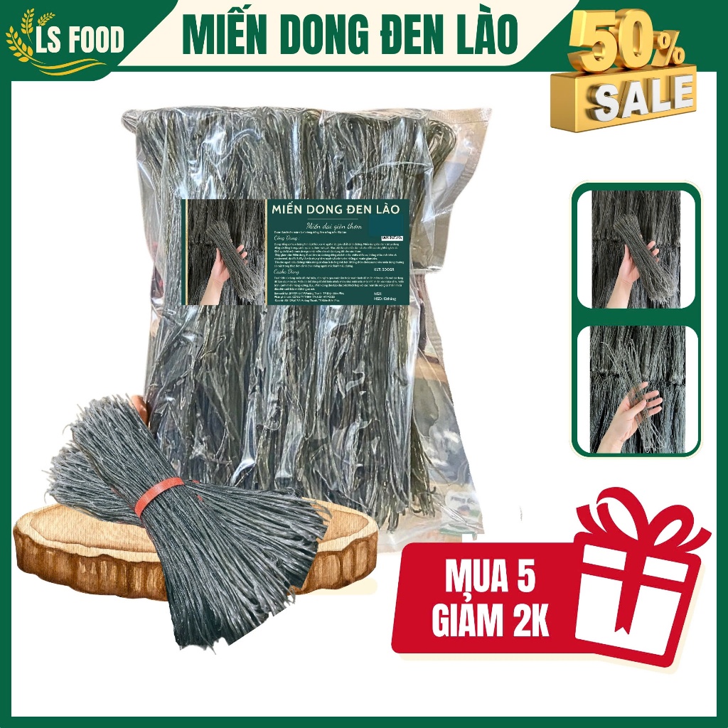 Lao black arrowroot vermicelli, standard grade 1, from champa, 1kg LS ...