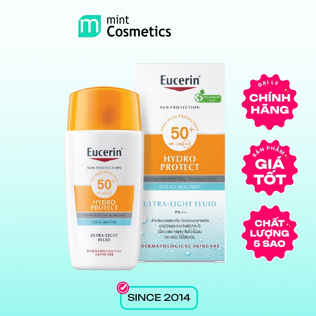 Eucerin Hydro Protect Ultra Light Fluid Sunscreen SPF 50+ 50ml | Shopee ...