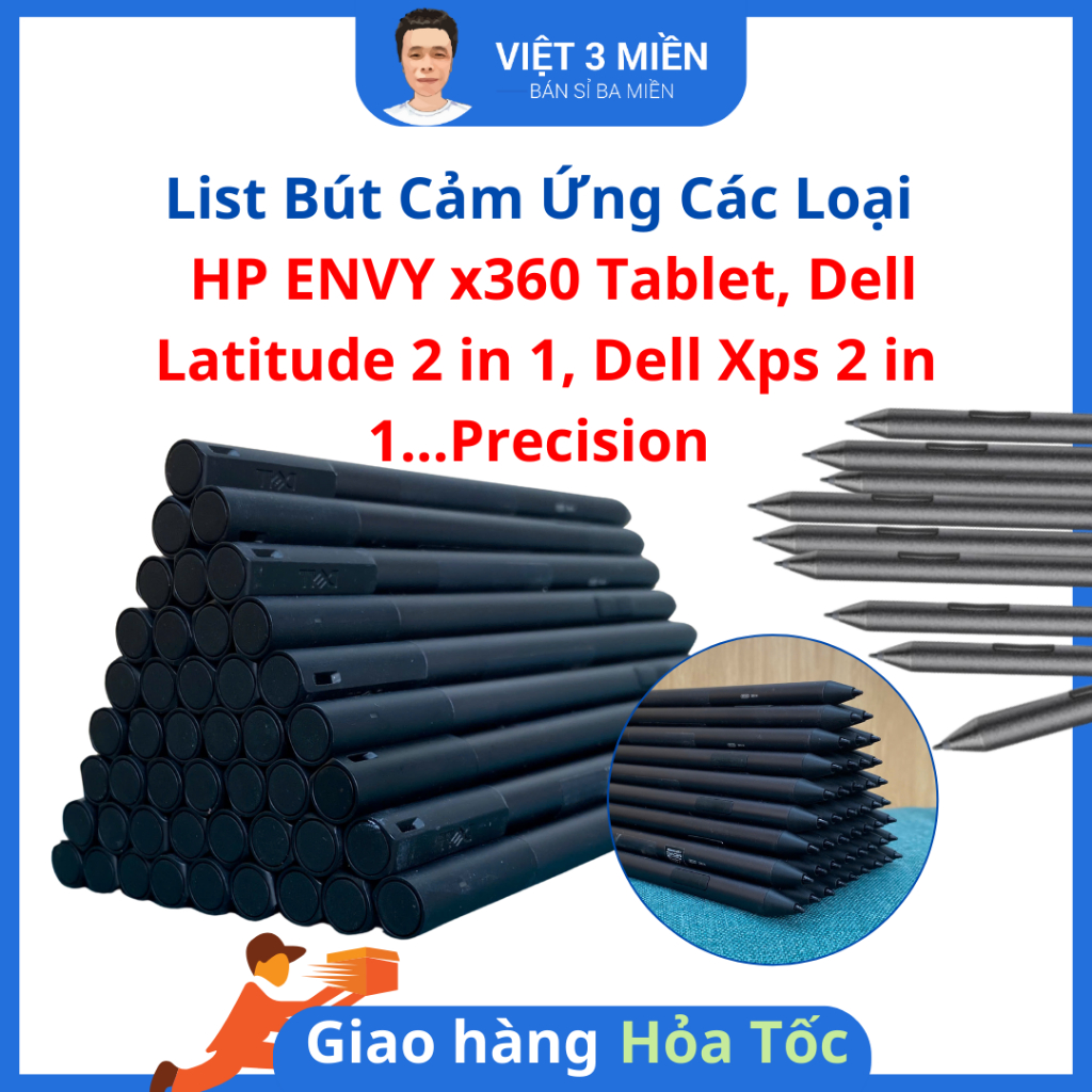 List of touch pens of all kinds HP ENVY x360 Tablet, Dell Latitude 2 in 1, Dell Xps 2 in 1 with ...