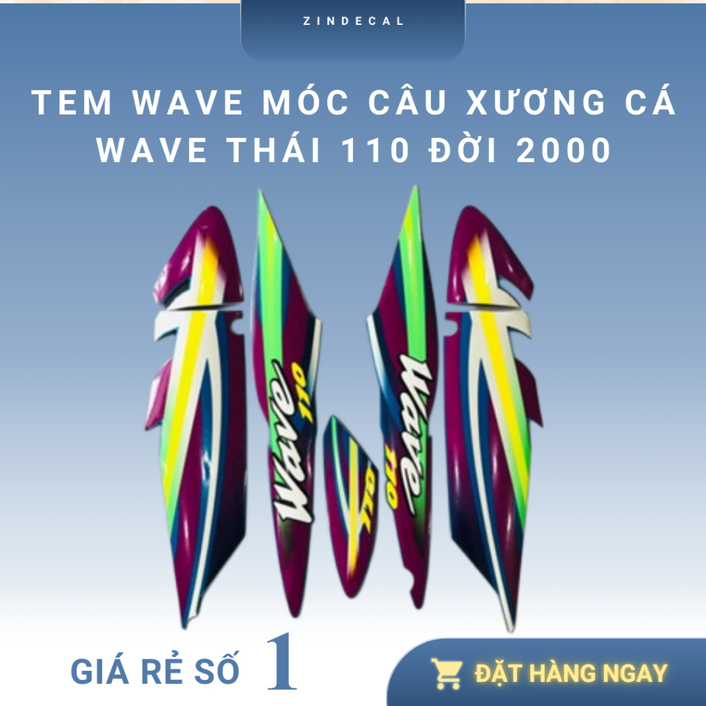 Full set of wave fish bone wave hook Thai wave 110 2000 purple blue ...