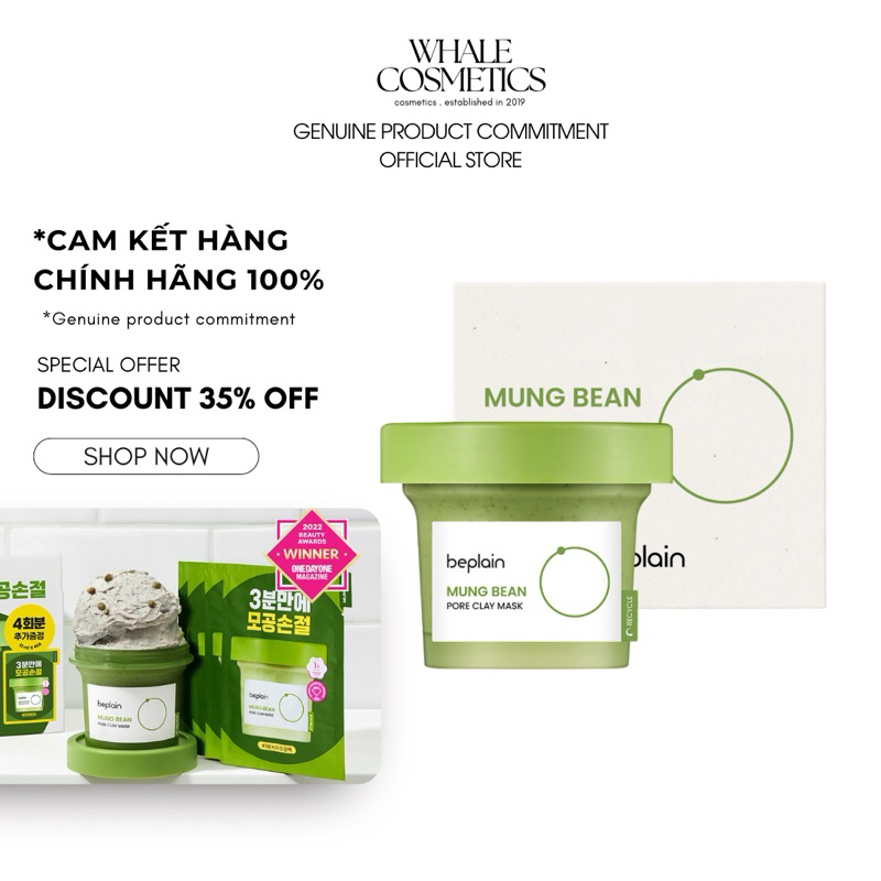 Beplain Mung Bean Pore Clay Mask from Mung Beans to Reduce Blackheads ...