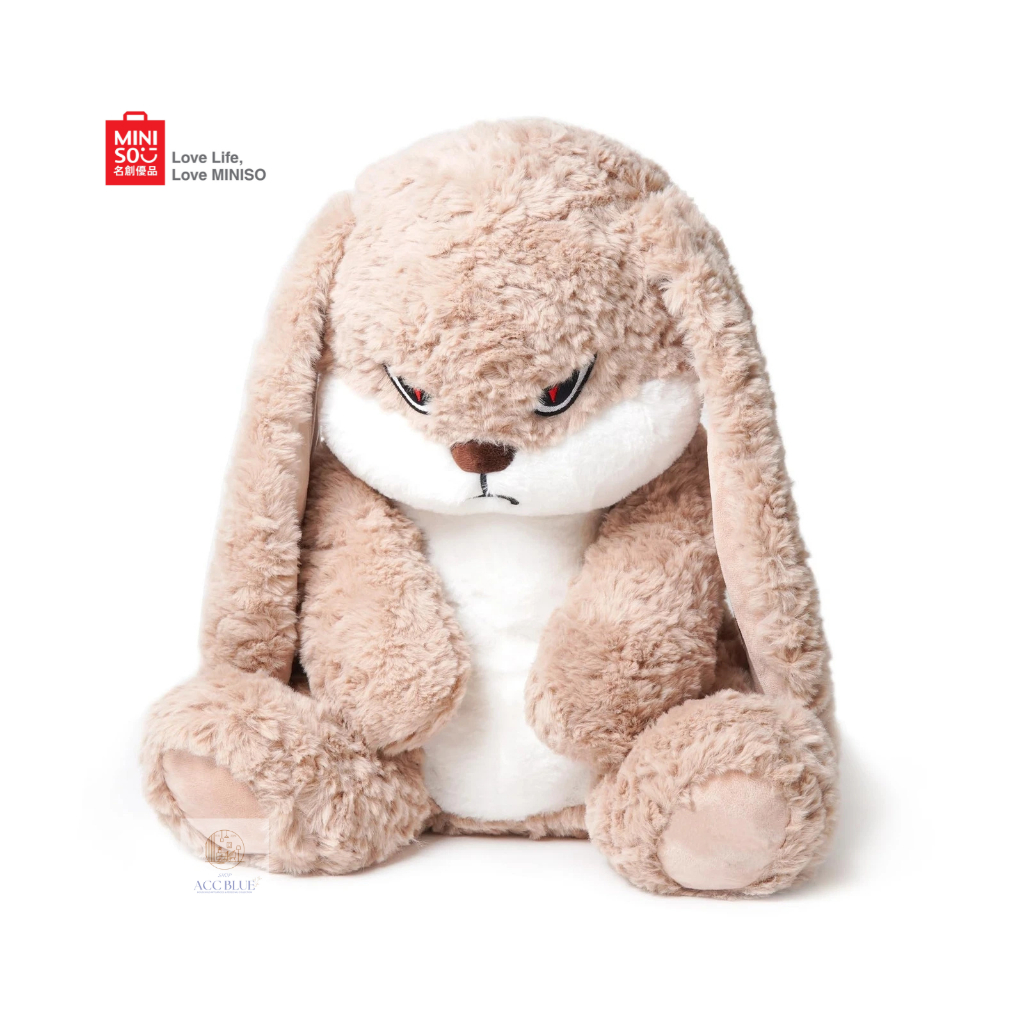 MINISO Style Lost Rabbit Plush Soft and Cute Toy, Angry Stuffed Rabbit ...