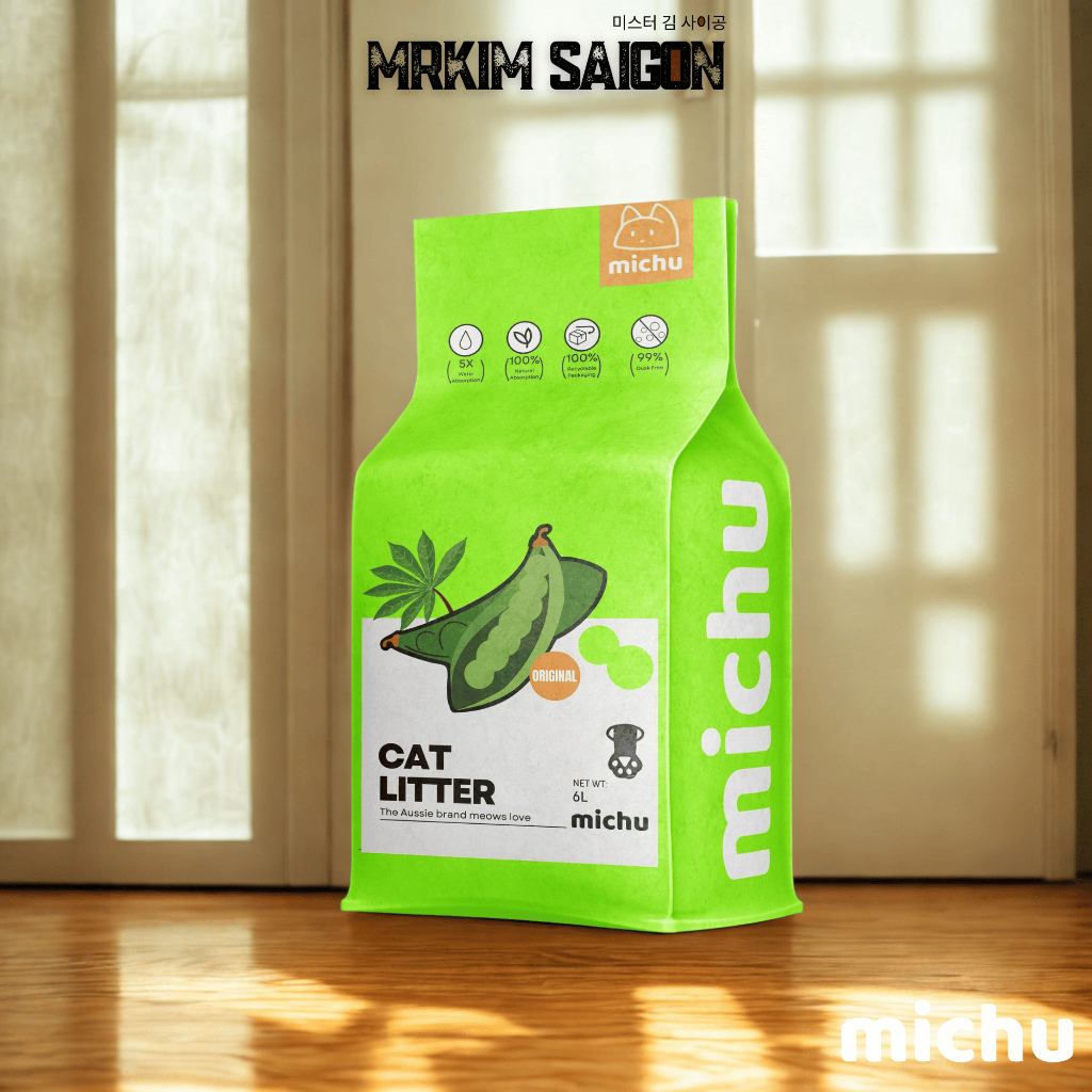 Michu Cassava Sea Salt Cat Litter – Premium Natural Sea Salt Cat Litter ...