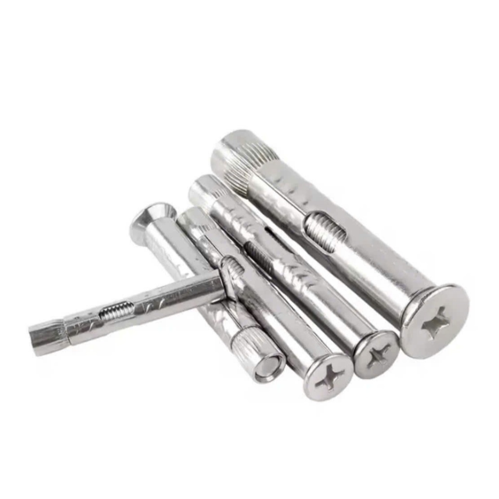 M6x50 expansion screw with countersunk head INOX 201 (8mm hole, 5 centimeters long) | Shopee ...