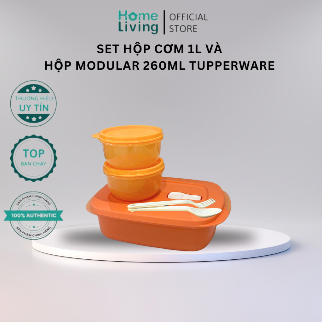 TUPPERWARE Office Lunch Set – 1L Microwave Box + 260ML Modular Box ...