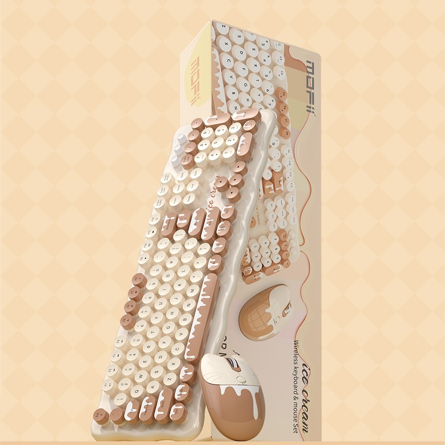 MOFII ICE CREAM Wireless Computer Keyboard and Mouse Combo (2.4Ghz ...