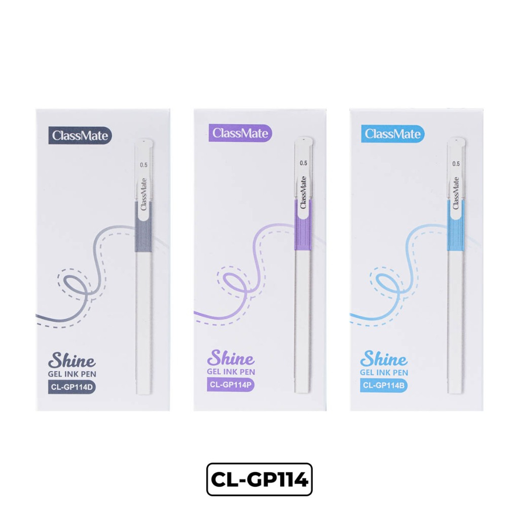 Box of 12 CLASSMATE Liquid Gel Pens with 0.5mm Nibs, 3-Color Gel Ink ...