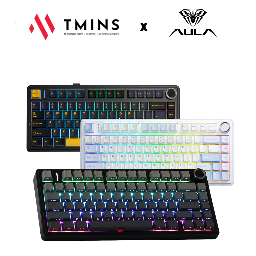 AULA F75 Mechanical Gaming Keyboard (LED, Hotswap, Sweep Circuit, With ...