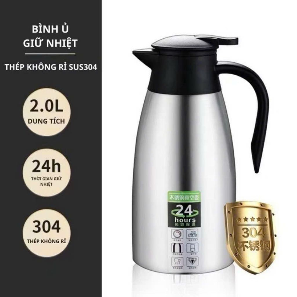 304 stainless steel 2 liter thermos, high quality 24-hour thermos ...
