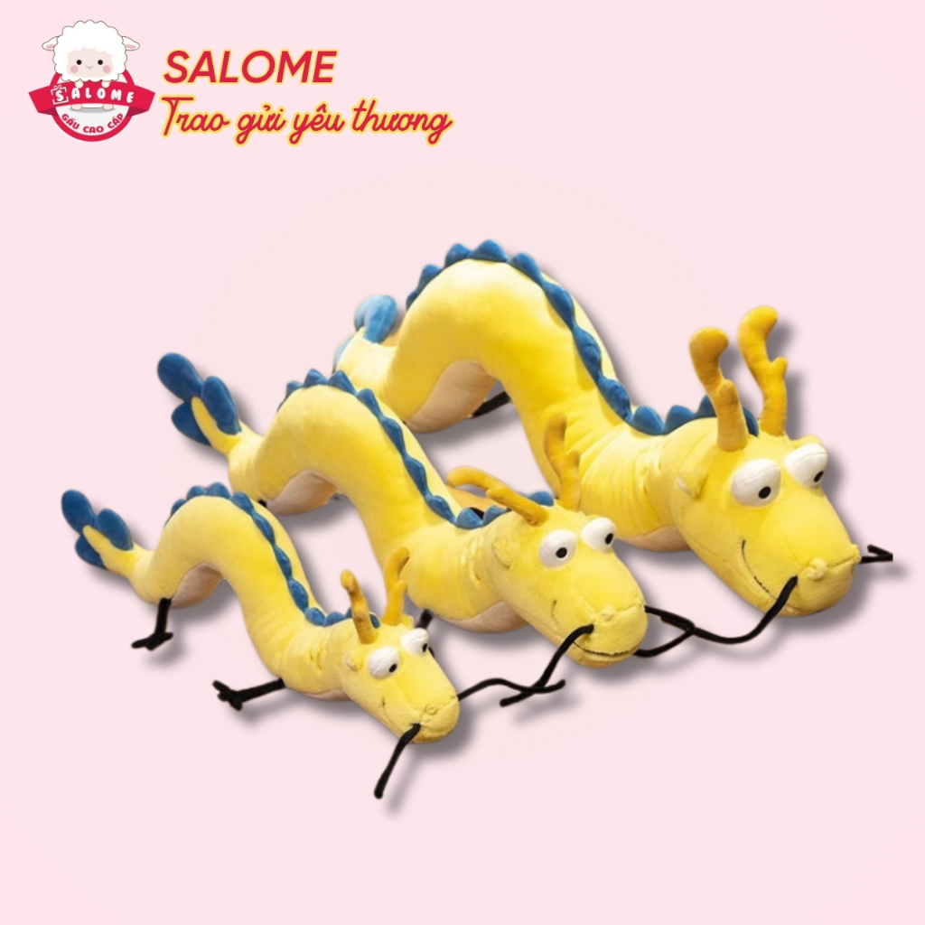 TRI Cute SALOME Curved Golden Dragon Teddy Bear Lying With Beards ...
