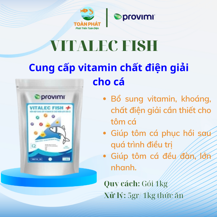 PROVIMI Vitalec fish - vitamin and electrolyte supplement for fish, 1kg ...