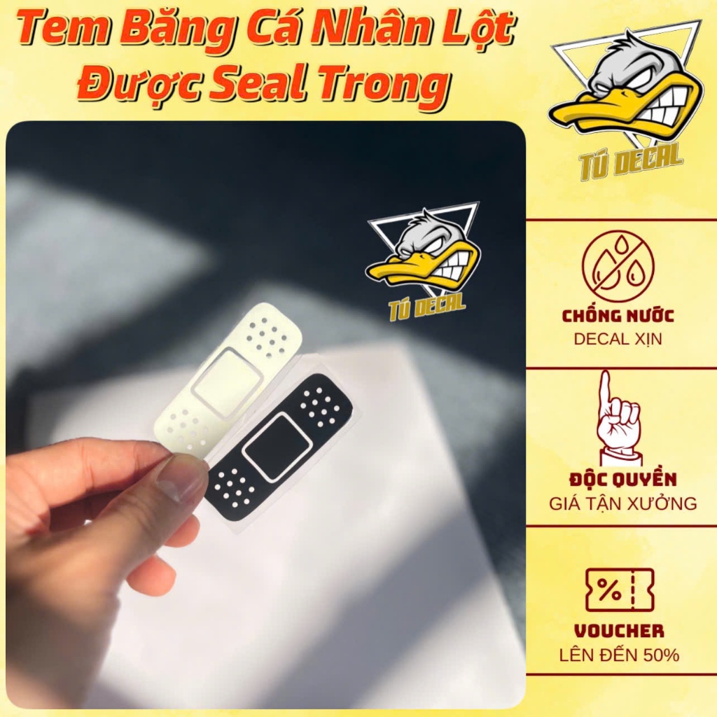 Logo Sticker Band-Aid Stickers for Car Decoration, Helmets, Peel-off ...