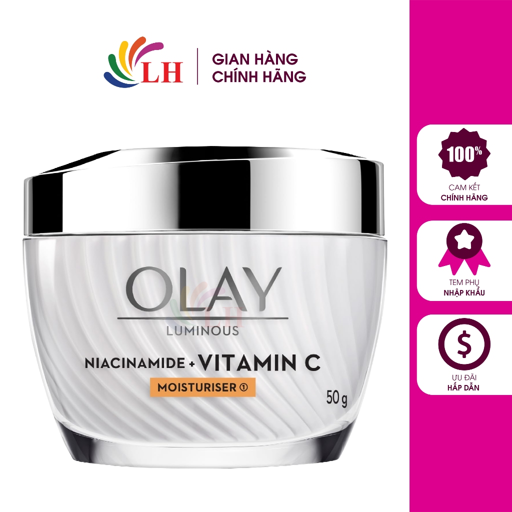 Olay Luminous Moisturizer Niacinamide + Vitamin C (50g) | Shopee ...