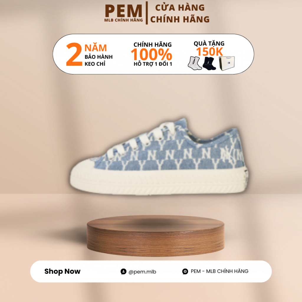 [GENUINE] Genuine cheap original light denim MLB Playball NY shoes ...