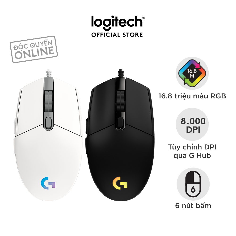 Logitech G203 Lightsync wired gaming mouse - RGB customization, 6 ...